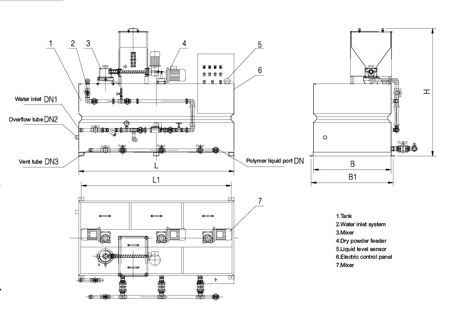 PAM Powder Dosing System for sludge flocculation from China ...