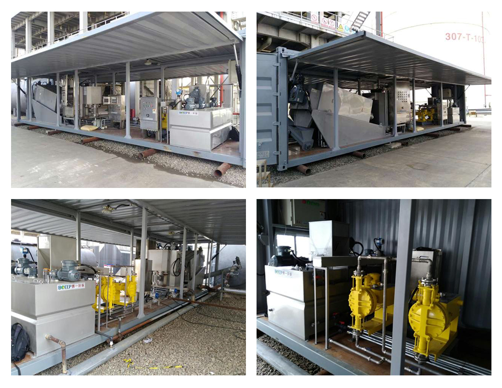 Mobile Containerized Sewage Dewatering Equipment for Decanter Sludge ...